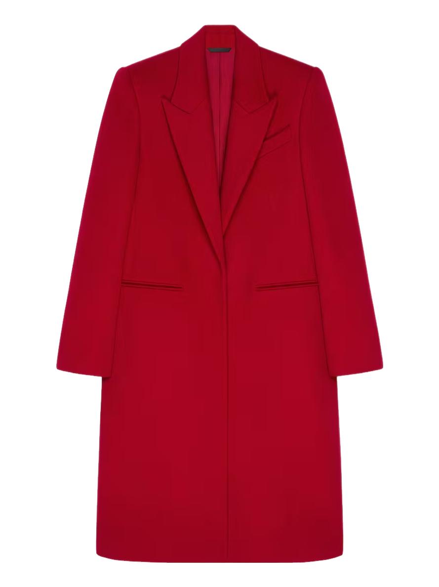 GIVENCHY Givenchy Wool Coat with Peak Lapel